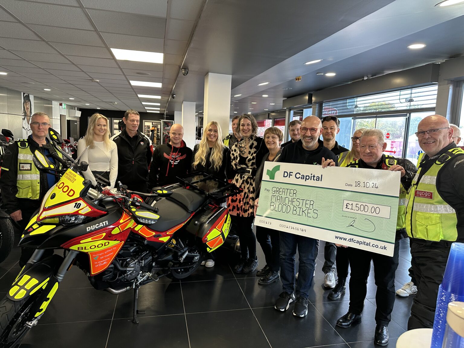 Greater Manchester Blood Bikes take delivery of new bike donated by DF ...